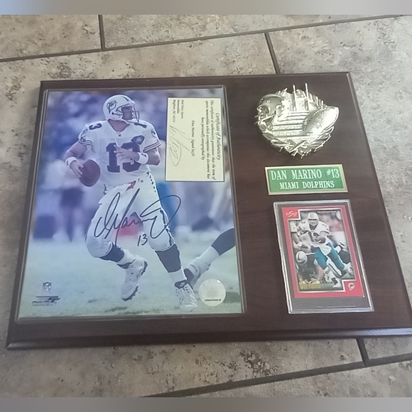 Other | Dan Marino 8x1 Autograph Plaque | Poshmark